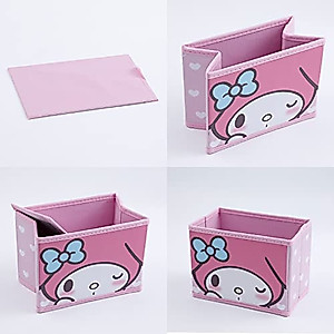 G-Ahora Kitty Collapsible Storage Box Kitty Cat Cosmetics Box Foldable Baskets Office Desk Room Decoration Kitty Makeup Holder for Women Girls(sto-me)
