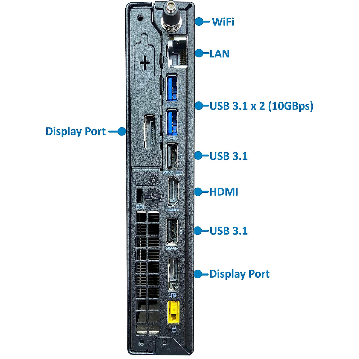 Lenovo ThinkCentre M720q Tiny Desktop Computer, Intel i3-8100, 16GB RAM, 1TB NVMe, 4K Monitor Support DisplayPort, HDMI, AC Wi-Fi, Bluetooth - Windows 10 Pro (Renewed)