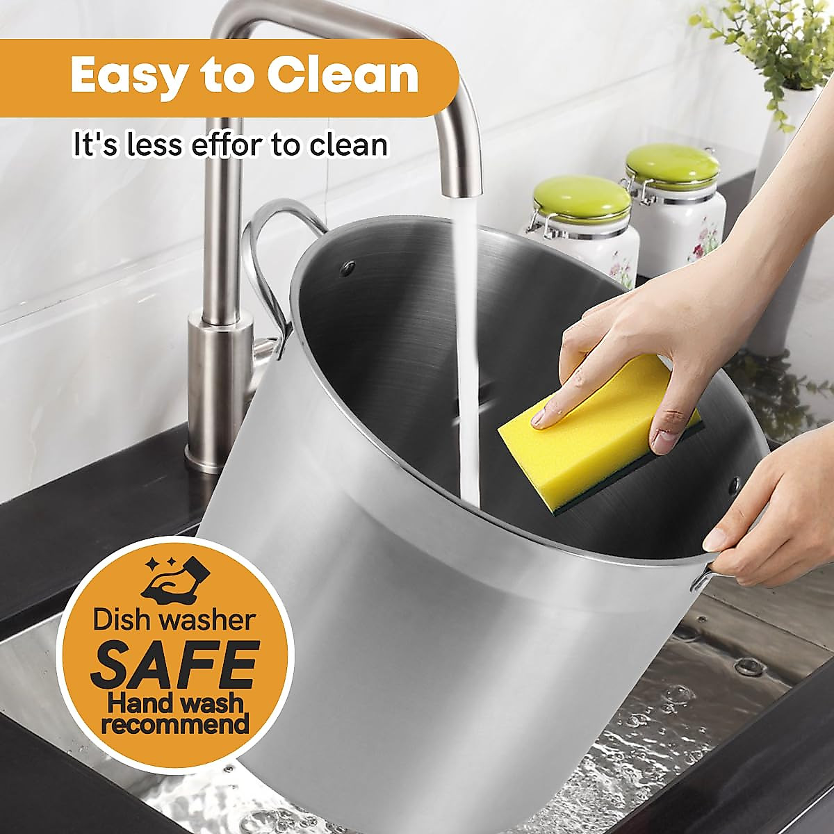 BriSunshine 21.5 QT Stainless Steel Canning Pot with Lid, Rack & Canning Tools Set, Canning Supplies Kit Water Bath Canner for Beginner