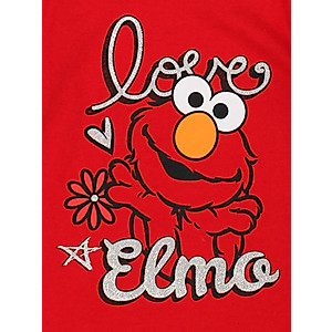 Sesame Street Elmo Girls Long Sleeve Shirt for Infant and Toddler Red