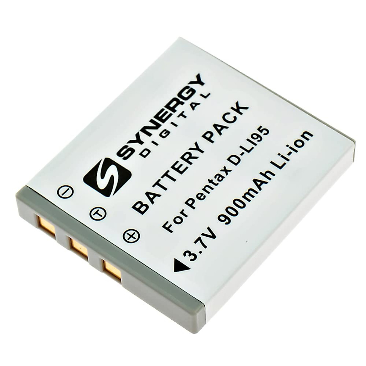 Synergy Digital Digital Camera Batteries, Compatible with Pentax DL-I95 Digital Camera Batteries (li-ion, 3.7V, 900 mAh), Set of 2