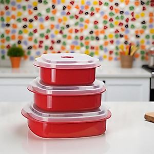 Calypso Basics 6-Piece Microwave Cookware Set, Pink