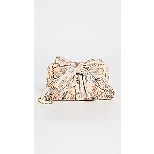 Loeffler Randall Women's Rayne Pleated Frame Clutch with Bow, Cream Botanical Floral, One Size