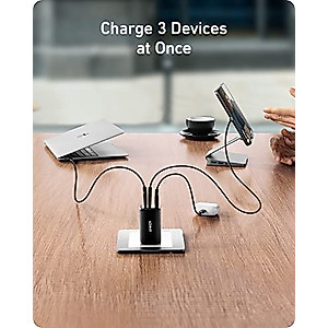 Anker USB C Charger, 735 Charger (Nano II 65W), iPad Charger, PPS 3-Port Fast Compact Foldable for MacBook Pro/Air, iPad Pro, Galaxy S23, Dell XPS 13, Note 20/10+, iPhone 14/Pro, Steam Deck, and More