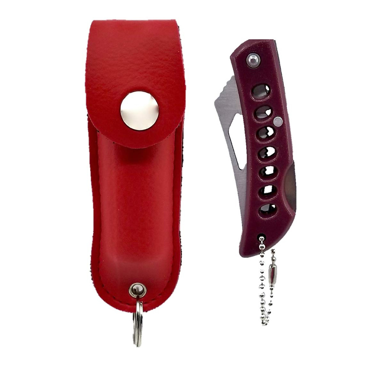 POLICE MAGNUM Red Pepper Spray Keychain Holster Combo Pack- Self Defense Made in The USA - 1/2oz Red Holster Pocket Knife