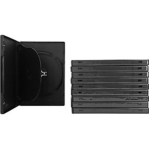 SquareDealOnline - DV3R14BKWT - 3 Disc Standard Size DVD Cases - Black - (10 Cases)