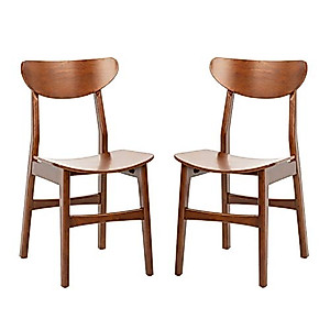 Safavieh Home Lucca Retro Walnut Dining Chair, Set of 2