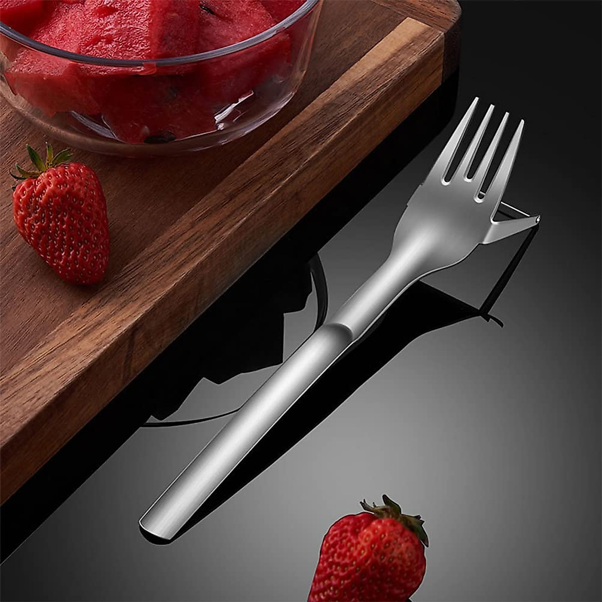 UPKOCH Vegetable Slicer Household Gadgets Stainless Steel Watermelon Slicer Fork: Watermelon Cutter Fruit Cutting Fork Vegetable Corer Cuber Carving Tool for Melon Home Tools Veggie Slicer