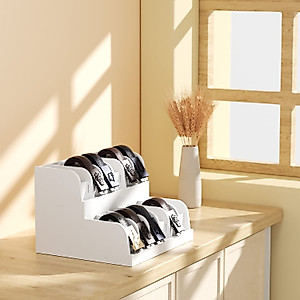 QI XING Belt Organizer,12 Grids Belt Rack, Belt/Tie Organizer Drawer, Belt Storage holder for Closet, Belt Storage Organizer and Displayer for Men Women (White)