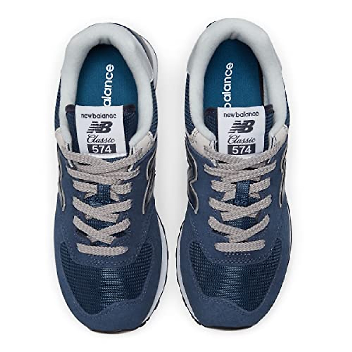 New Balance Women's 574 Core Sneaker, Navy/White, 8.5