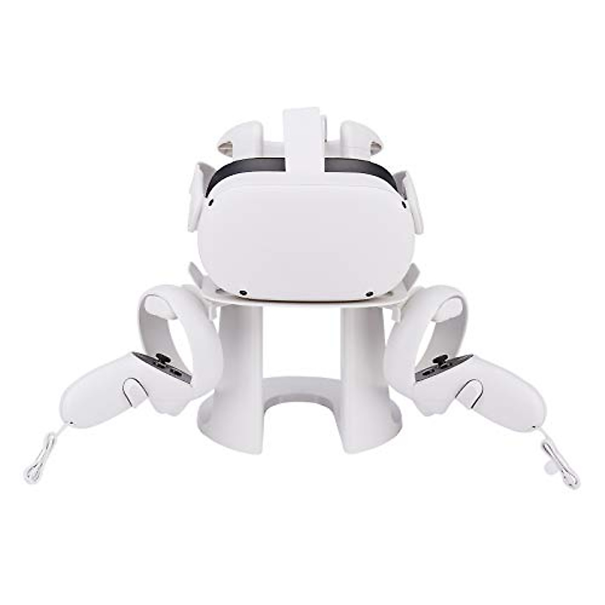 GOMRVR design VR Stand Compatible with Oculus Quest 2/ Quest/ Rift S/ Valve Index Headset, and Touch Controllers Accessories(White)