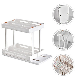 Alipis Kitchen Spice Rack Spice Jar Holder Bathroom Toiletry Organizers Tabletop Seasoning Rack Cosmetic Holder Kitchen Rack Dressing Table Organizer Desktop Spice Rack