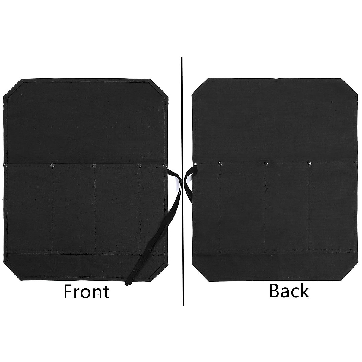 Chef's Knife Roll Bag With 4 Slots, Knife Roll Heavy Duty 16oz Waxed Canvas Knife Case Professional Anti Cutting Fabric Inside