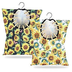 YLOLUL 2 Pcs Sunflower Clothes Pin Bag Clothespin Bag Holder Clothespin Holder 15 X 11 Inch Clothes Pin Hanging Bag Clothespin Bag for Clothesline Outdoor Outside Wardrobe and Laundry Room