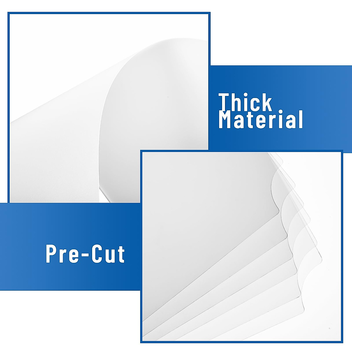 Frienda Set of 10 Wire Shelf Liner 18 x 48 Inch Heavy Duty Shelf Liners Packed Flat for Wire Shelving, Waterproof Non Adhesive Plastic Mat for Metal Rack Kitchen Shelves, Shoe Rack