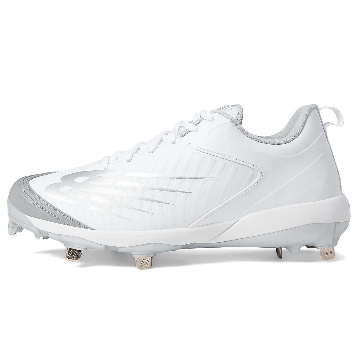 New Balance Women's Fuse V3 Metal Pitch Softball Shoe, White/White, 7