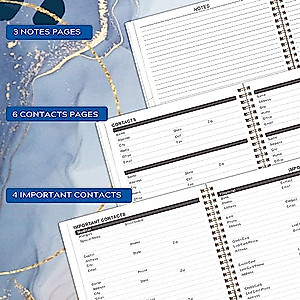 2024-2026 Monthly Planner/Calendar - Monthly Planner 2024-2026, Jul. 2024 - Jun. 2026, 8.5" x 11", 24-Month Planner with Pocket & Label, Thick Paper, Monthly Tabs, Twin-Wire Binding - Leaf Sand