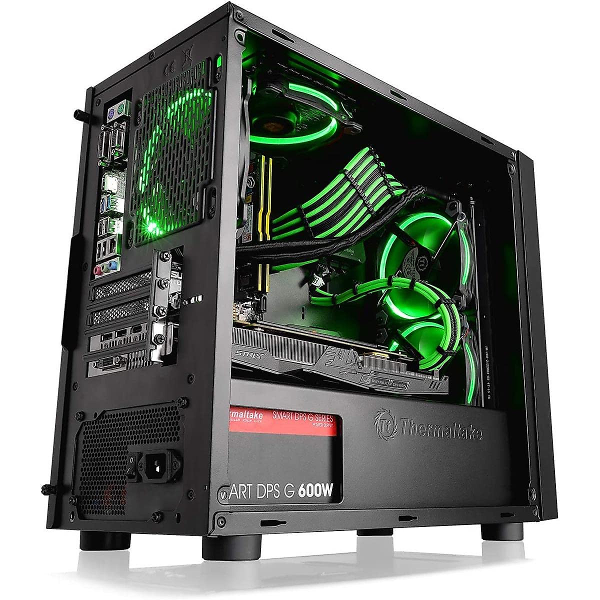 Thermaltake Versa H17 Black SPCC Micro ATX Mini Tower Gaming Computer Case CA-1J1-00S1NN-00