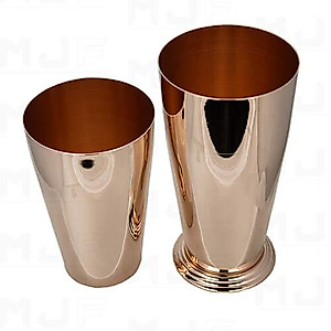 MJFLAIR YUKIWA UK Bar weighted Cocktail Boston Tin shaker set (Mirror Rose gold)