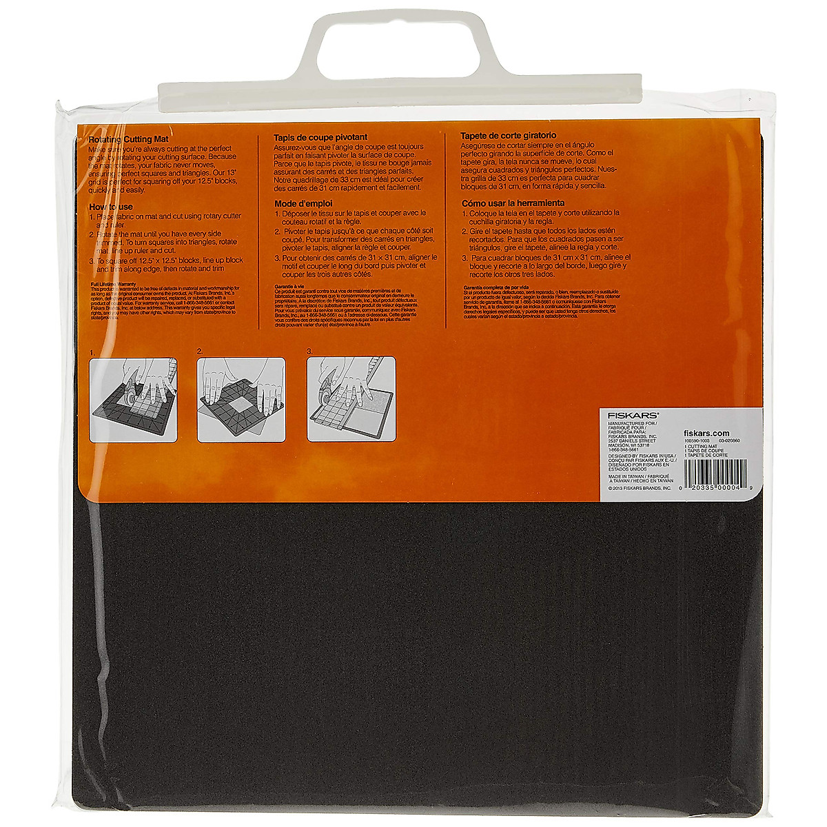 Fiskars 14x14 Inch Self Healing Rotating Cutting Mat