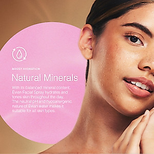 EVIAN FACIAL SPRAY Natural Mineral Water Facial Spray Trio, Travel Size, 1.7 Ounce (3 pack)