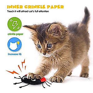 Catnip Toys for Indoor Cats, 12 Pack Crinkle Interactive Cat Toy, Cat Chew Toy for Aggressive Chewers Bite Resistant, Squeaky Catnip Cat Toys Rattle Plush Stuffed Pet Toys, Relieve Stress Kitten Toys