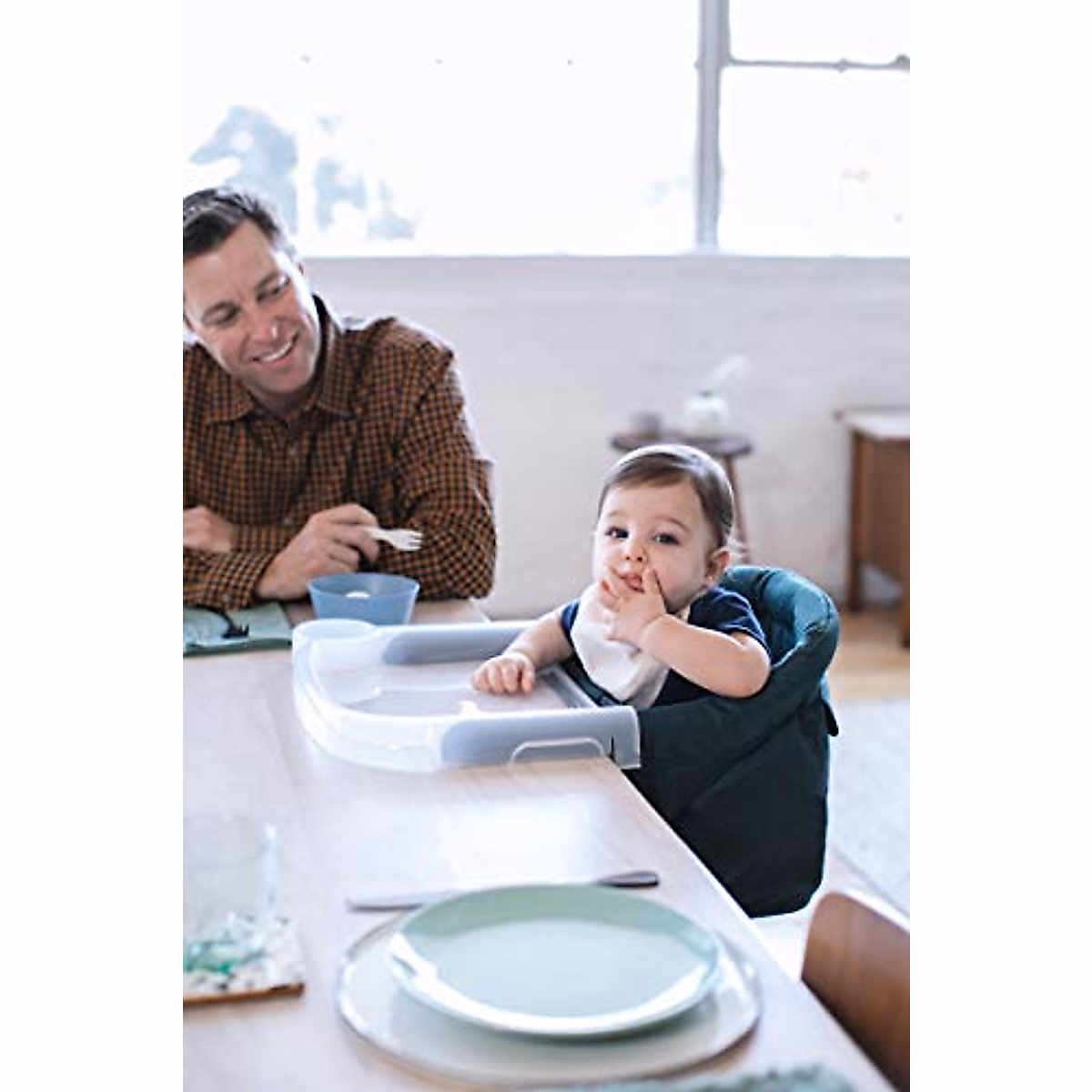 Inglesina Fast Table Chair - Award-Winning Baby High Chair for Eating & Dining - Compact, Portable & Foldable - Leaves No Scratches - For Babies 6-36 Months & 1-3 Year Old Toddler - (Black)