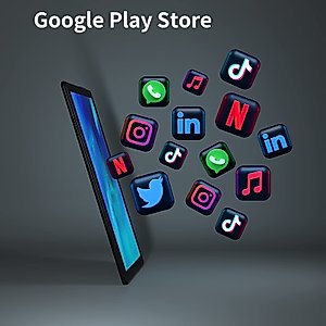 HHC Tablet 10 inch Android Tablets, 5G/2.4G WiFi Tablets with Touch Screen, Octa-Core Processor, 2GB+32GB Storage, HD IPS Display, 6000mAh Battery, Dual Cameras, GPS, Bluetooth 5.0 Black
