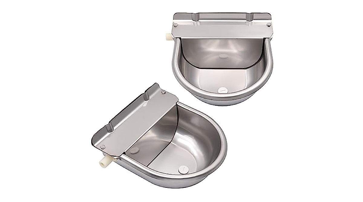 HHNIULI 2.5L/84.5oz Automatic Dog Waterer, 2 PCS 304 Stainless Steel ...