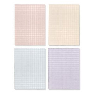 Monolike Memopad Smoothie Design Set - 4 Packs, 4 Different Designs, 100 Sheets Per Pad, Total 400 Sheets, Note Pads, Writing Pads, 3.15 x 4.17 Inches
