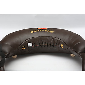 Bulgarian Bag Suples Original - Genuine Leather Size XXL (75 lb.) (Fitness, Wrestling, Judo, Grappling, Functional Training, MMA, Sandbag), Brown