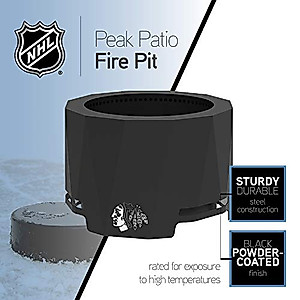 Blue Sky Outdoor Living NHL Colorado Avalanche 24” Steel Peak Patio Smokeless Fire Pit, Firewood and/or Wood Pellet Burning