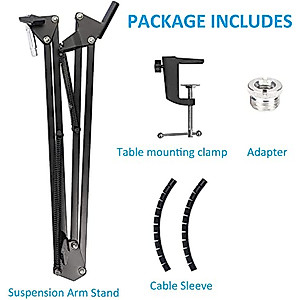Mic Arm for HyperX QuadCast - Professional Boom Arm Compatible with HyperX QuadCast S and QuadCast Microphone, Adjustable Scissor Microphone QuadCast Boom Arm by YOUSHARES