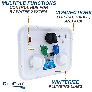 RecPro RV Water Management Panel | Nautilus P2.5 | 7-Function City-Water Fill (Yes, Include Install Kit) | Made in USA