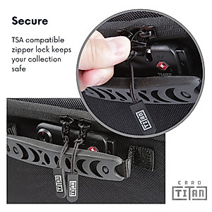 Card Titan Pro Graded Card Storage Box - Great CSG & PSA Graded Card Case with Zipper Lock - 36 Slot Trading Card Storage Box Fits 36 PSA or CSG Graded Slabs and Graded Cards