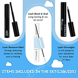 DIY Lash Extension Kit Lash Clusters 360 Pcs 20D+40D 10-16 Mix Length Individual Lashes Kit Lash Bond and Seal Lash Glue Remover Overnighter Seal for DIY Eyelash Extensions(20+40D)