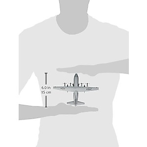 Daron Worldwide Trading Postage Stamp USAF C-130 1/200 Spare 617 Airplane Model, White