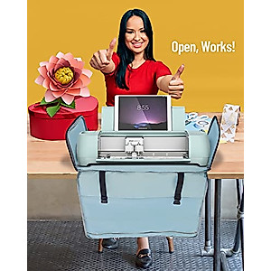 FINESUN Detachable Double Layer Die-Cut Machine Carrying Case for Cricut Explore Air & Maker, 2in1 Cricut Storage Bag with Dust Cover, Gray