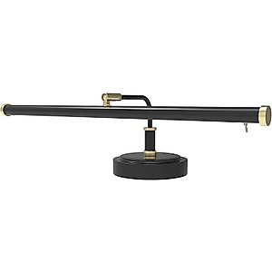 Cocoweb Adjustable LED Grand Piano Desk Lamp in Black with Brass Accents - PLED101D