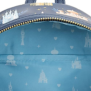 Loungefly Disney Princesses Castles All Over Print Womens Double Strap Shoulder Bag Purse