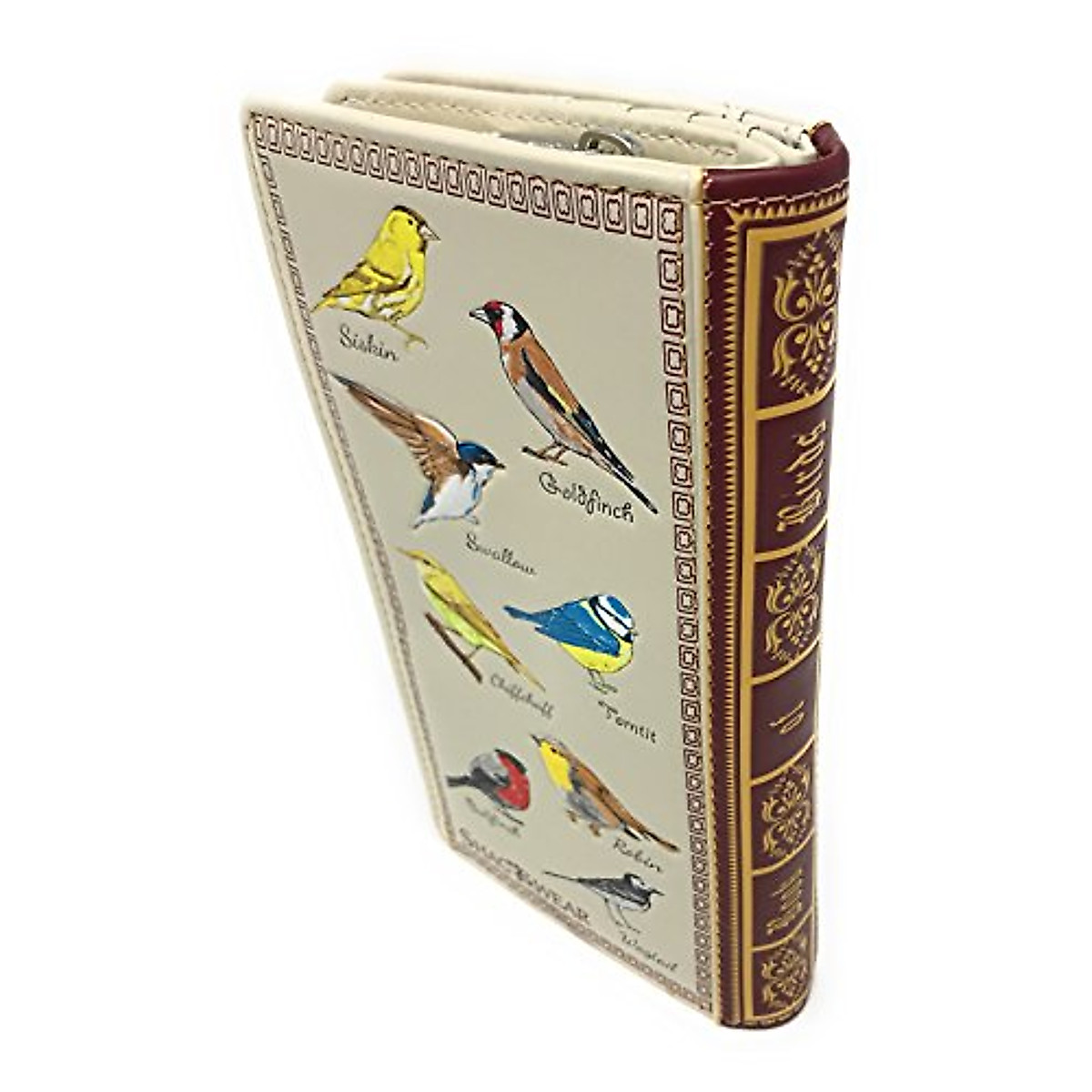 Shag Wear Bird Wallet for Women 7" (Book of Birds Beige)