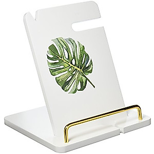 Cathy's Concepts Palm Leaf White Lacquer Docking Station