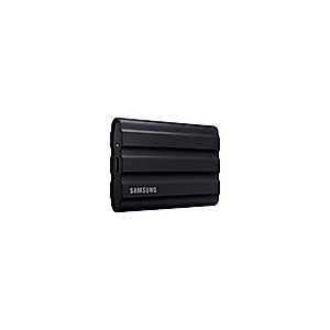 SAMSUNG T7 Shield 2TB, Portable SSD, up-to 1050MB/s, USB 3.2 Gen2, Rugged,IP65 Water & Dust Resistant, for Photographers, Content Creators and Gaming, Extenal Solid State Drive (MU-PE2T0S/AM), Black