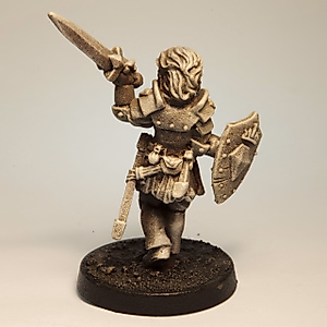 Stonehaven Miniatures Human Knight Female Figure (for 28mm Scale Table Top War Games) - Made in US