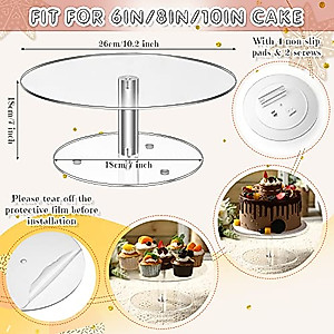 9 Pcs Acrylic Cake Stand Set Including 4 Pcs 3 Tier Cupcake Tower 4 Pcs Round Dessert Trays 1 Pcs Cake Pedestal Stand Dessert Table Cupcake Holder for Birthday Wedding Baby Shower Party Decoration
