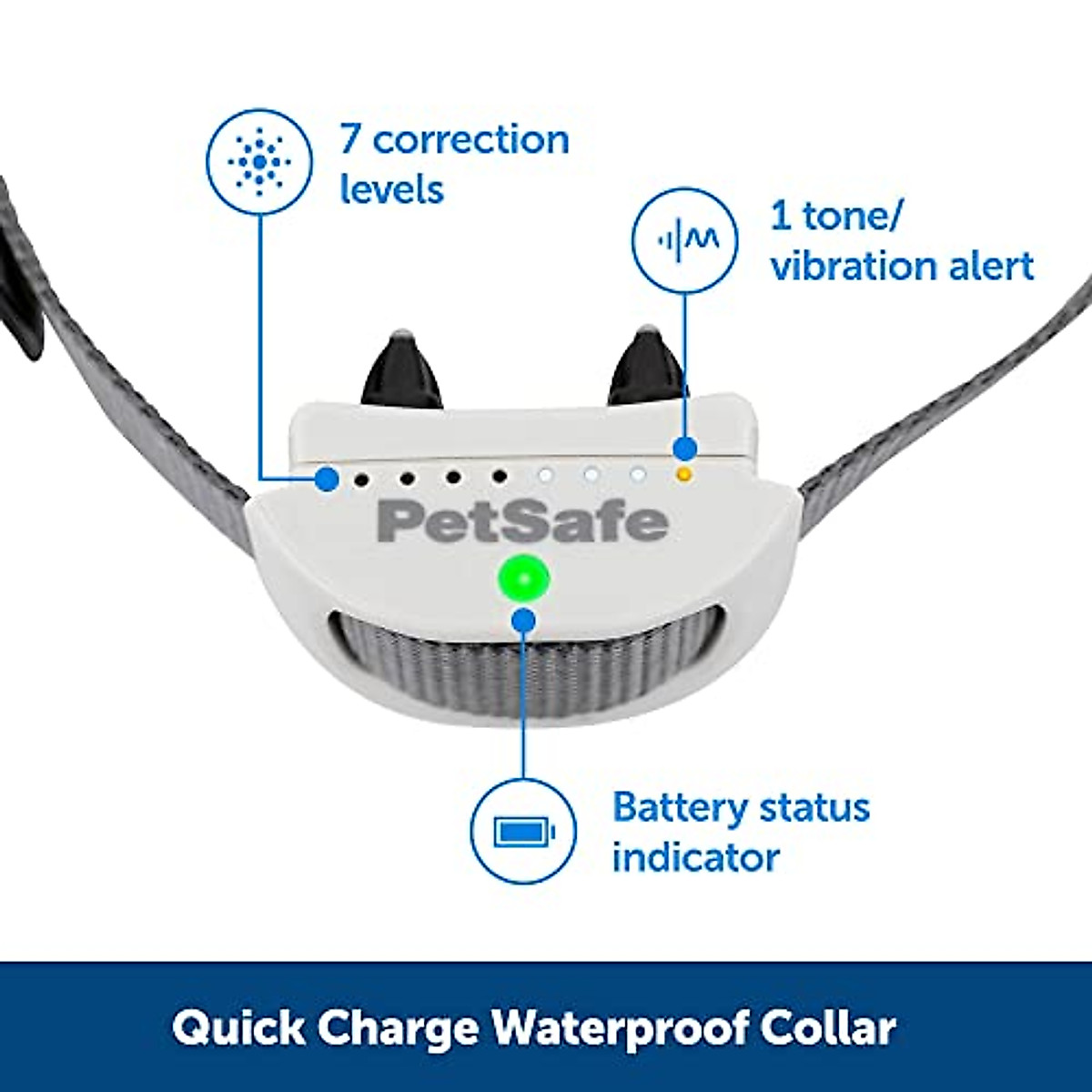 PetSafe Classic In-Ground Fence Rechargeable Receiver Collar for Dogs and Cats - from The Parent Company of Invisible Fence Brand - 7 Levels of Adjustable Static Correction - for Pets 5 lb and Up