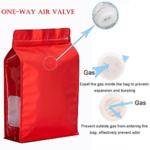 Resealable Bags Mylar eco Food Save Zipper Colored Heavy Duty Baggies Cute |Flat Bottom Stand up Zip Reusable Bag for Tshirts Jerky | Gold Green Coffee Bags Valve Vented(30pcs 6.3 9.5+2.8inch)