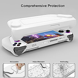 Protective Case For ROG ALLY Consoles Shockproof Protector Cover for ROG ALLY With Built-in Stand Gaming Handheld Protective Case Full Protective Skin Sleeve Accessories (white)