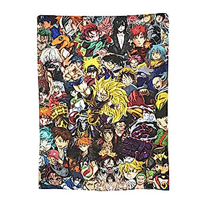 Anime Characters Super Soft Flannel Throw Blanket Warm Cozy Flannel Blanket Lightweight Shaggy Air Conditioner Blankets Apply to Couch Bed Office Etc Blanket 50"x40"¡­