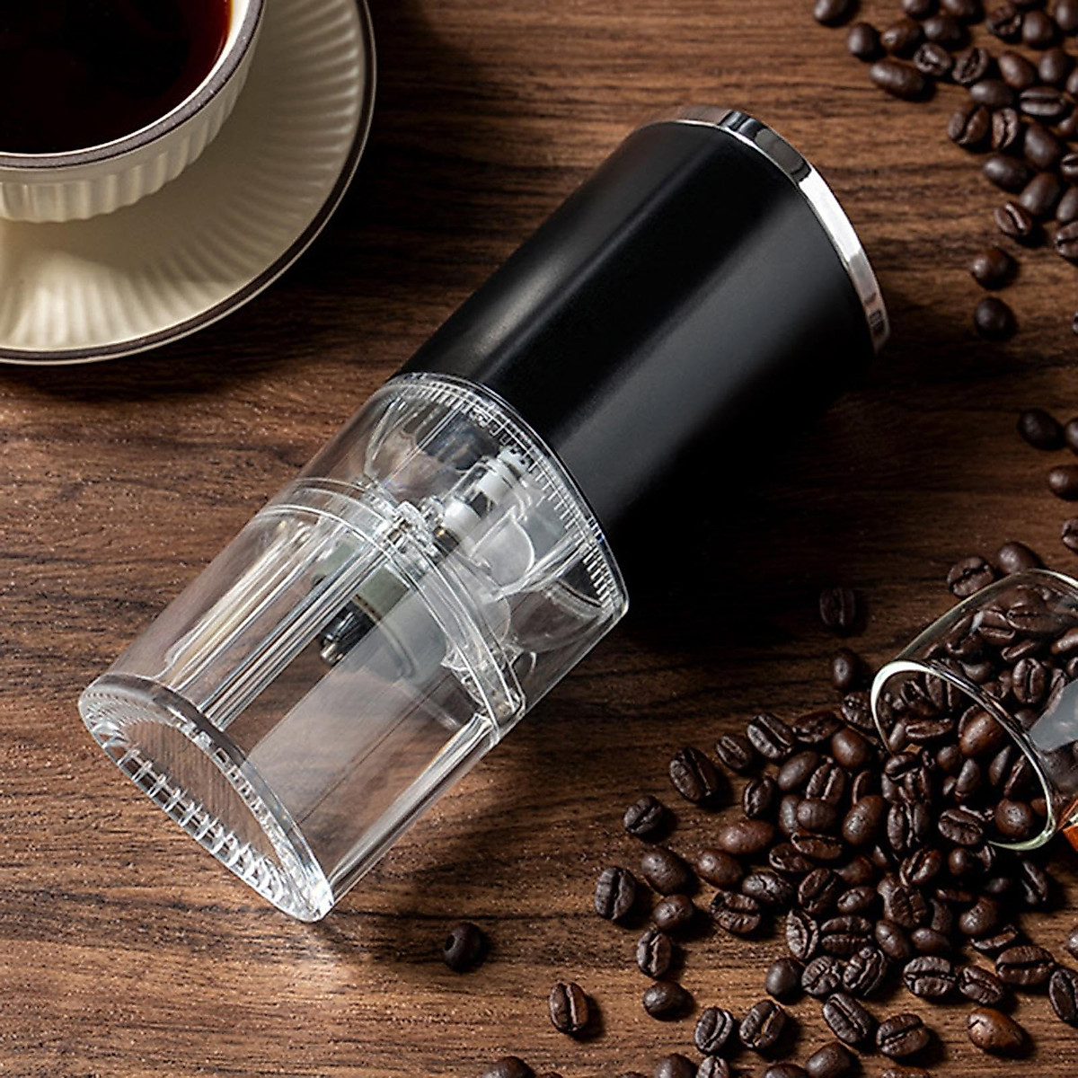 Coffee Bean Grinder, Stainless Steel Electric Coffee Grinder, Adjustable Spice Grinder Mill, Household Small Grinder, 1 Touch Operation Automatic Burr Coffee Grinder, Grind Settings for 15-20 Cup